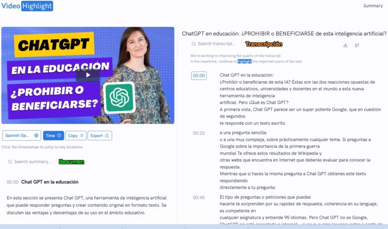 Cómo obtener el texto transcrito de un vídeo en Youtube