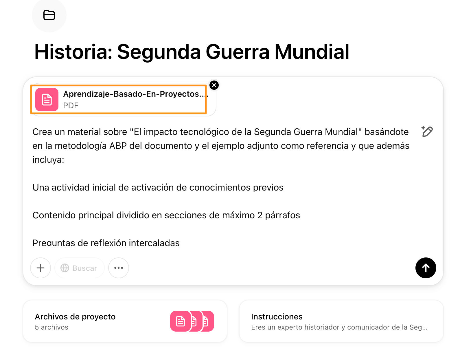 Proyectos en ChatGPT: Tu asistente personal para crear materiales ...